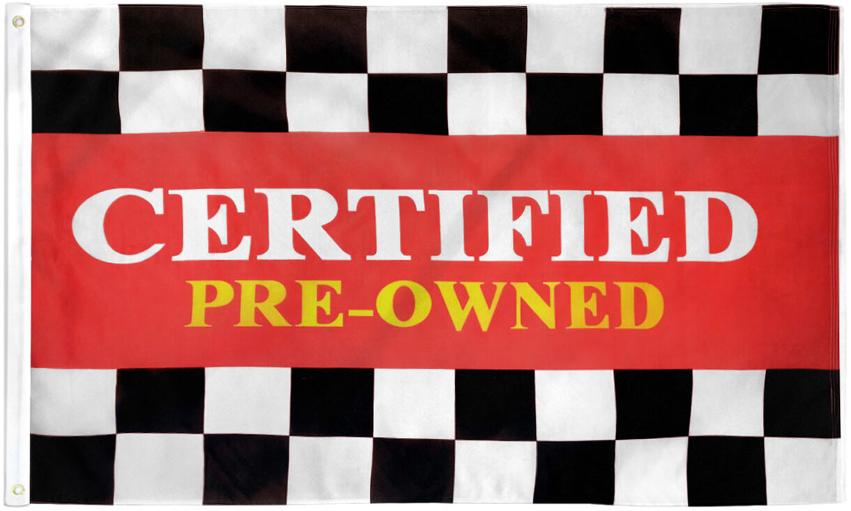 Pre-Owned Certified Flag 3x5ft Preowned Car Used Cars Dealership Flag ...