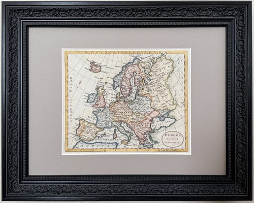 [Authentic] 1788 Old European Map Original Copper Engraving Genuine ...