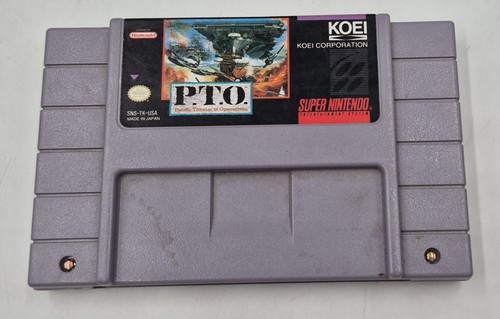 P.T.O. PACIFIC THEATER OF OPERATIONS SUPER NINTENDO SNES GAME CARTRIDGE ...
