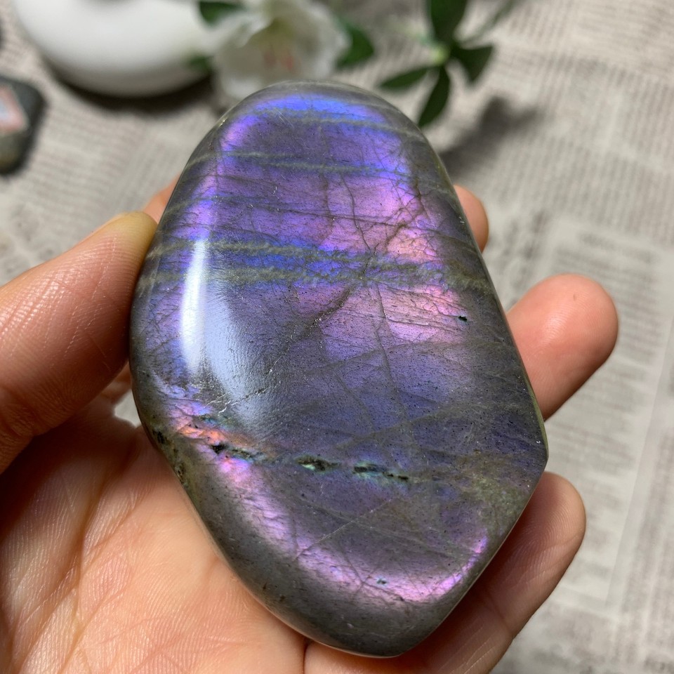 170g Natural Purple Labradorite Quartz Crystal Mineral Specimen ...