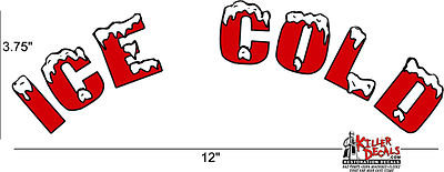 12" ARCHED RED ICE COLD SODA COCA COLA PEPSI COOLER DECAL STICKER | eBay