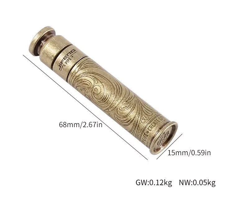 3 In 1 Smoke Pipe Vintage Tamper Brass Pick Tool Tamp Tamper Pipe ...