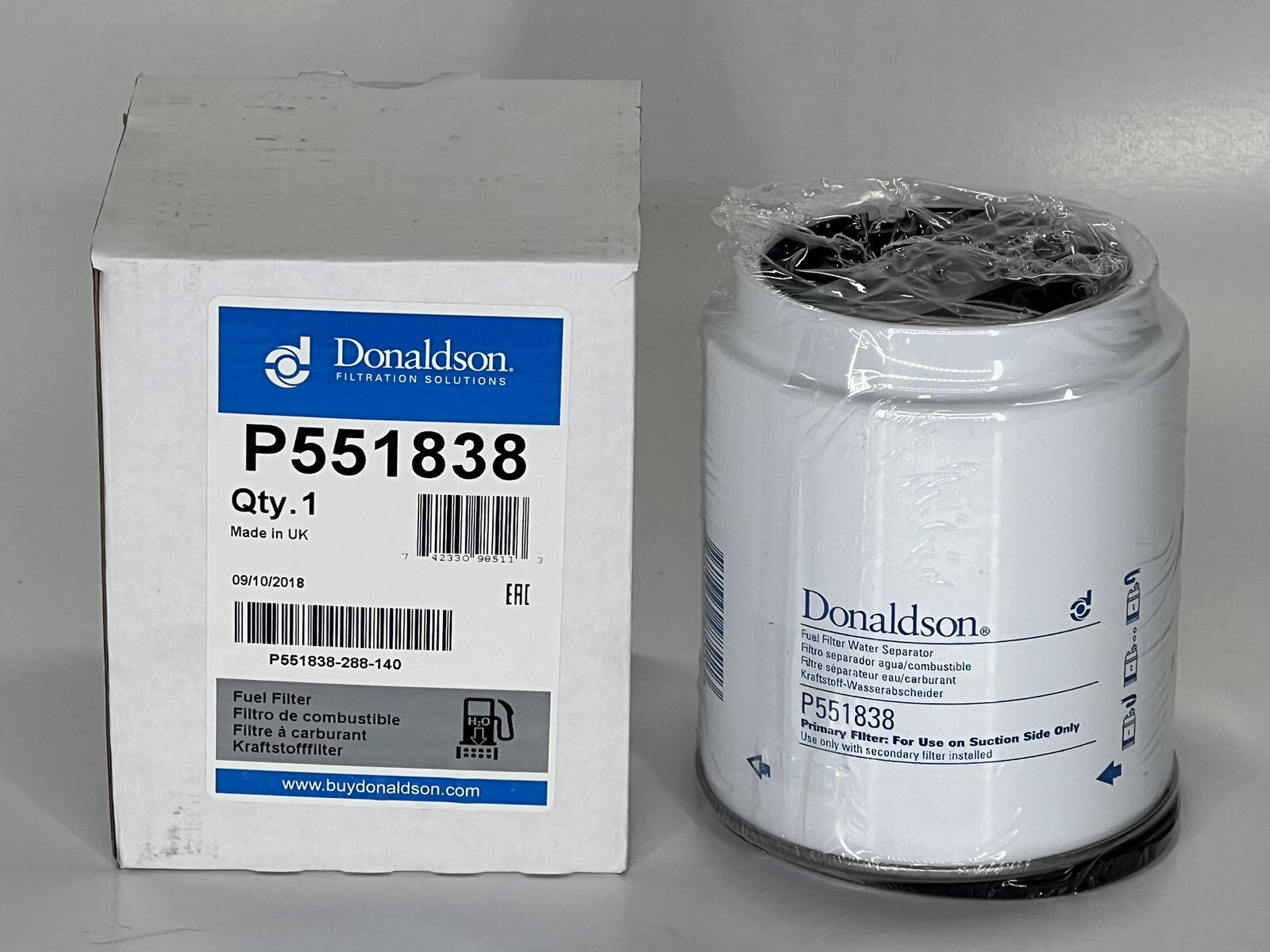 DONALDSON P551838 - Fuel filter cross reference