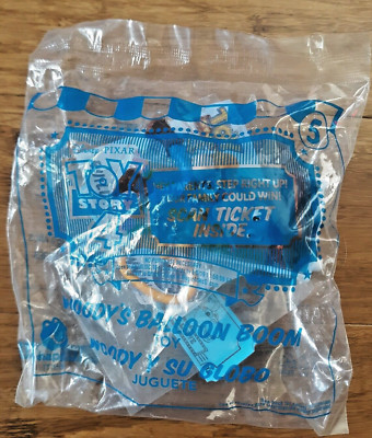 2019 Toy Story 4 McDonalds Happy Meal # 5 Woody Balloon boom w/ Tickets ...