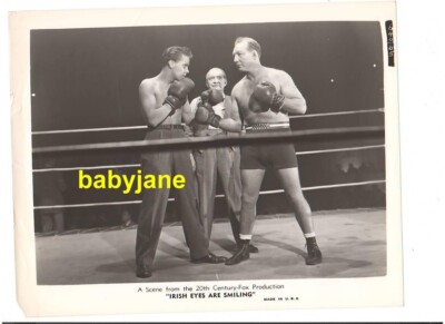 DICK HAYMES MAXIE ROSENBLOOM 8X10 PHOTO BARECHEST BOXING 1944 IRISH ...