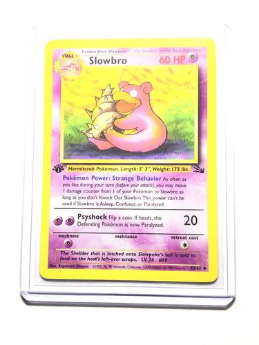 SLOWBRO - 43/62 - 1st Edition Fossil - Uncommon - Pokemon Card - NM | eBay