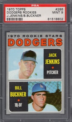 1970 Topps #286 BILL BUCKNER (RC) PSA 9 MINT LA DODGERS Rookie Stars ...