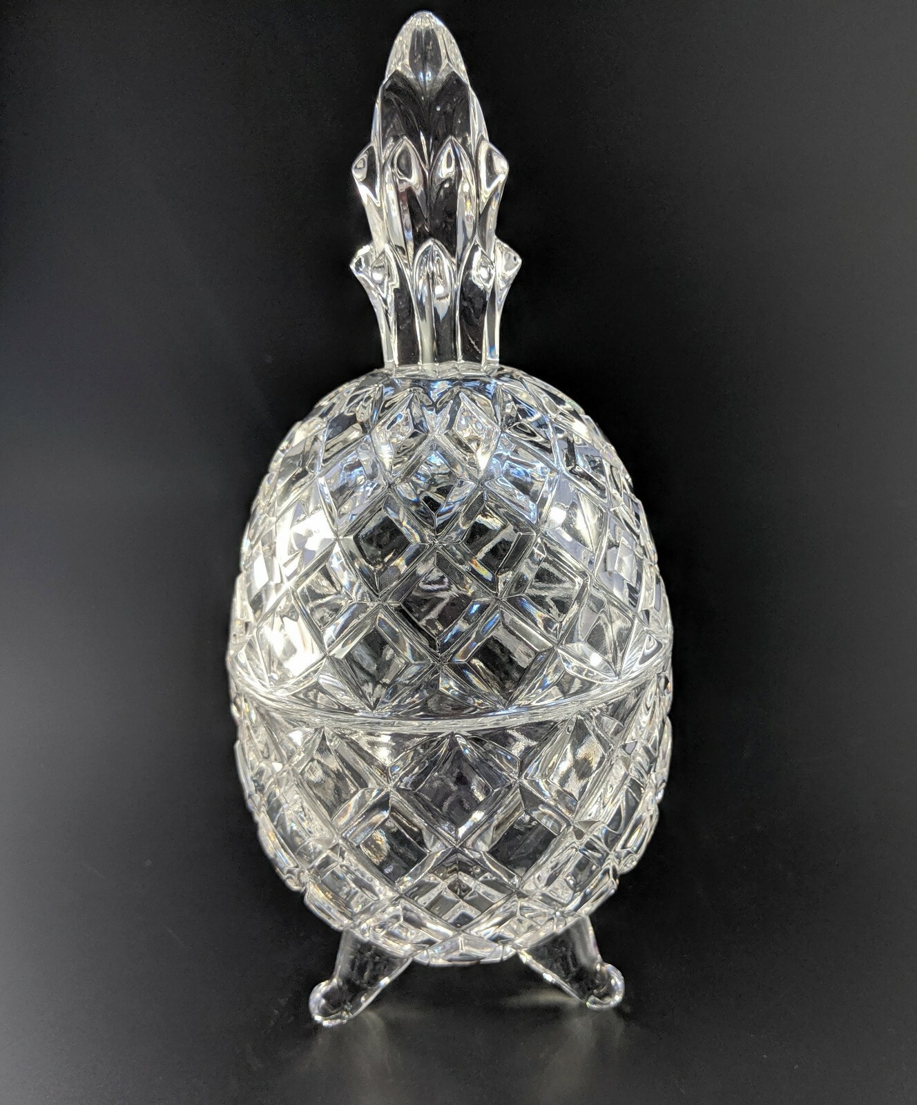 Crystal Pinneaple Candy Dish Slovakia by Poltar Vintage 7 1/2 in Lead ...