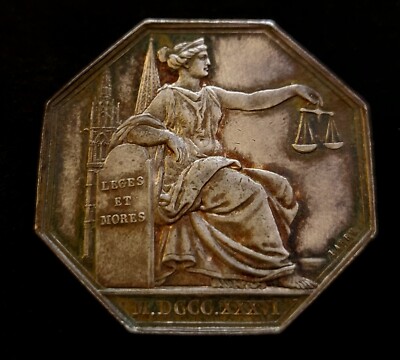 Jeton En Argent Servanti Civem Querna Corona Datur | eBay