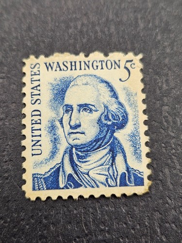 RARE UNUSED George Washington 5 Cent Blue US Postage 1962 Stamp | eBay