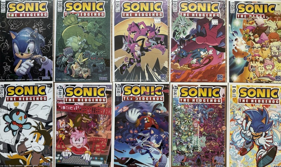Sonic The Hedgehog IDW Comics Complete Set 1-75 A Cover | eBay