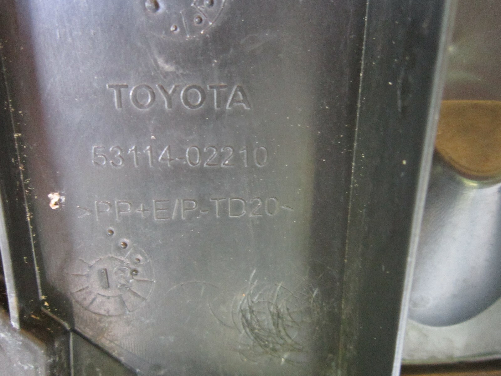 TOYOTA COROLLA 2011 -2013 FRONT BUMPER GRILLE BASE INSERT OEM 53114 ...