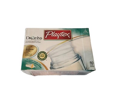 Playtex Baby Drop-Ins Liners 4 oz Pack of 50 damaged sealed box | eBay