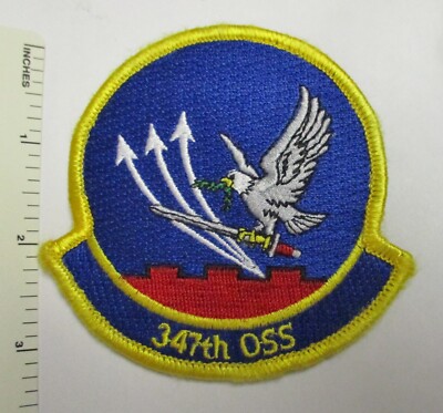 US AIR FORCE 347th OSS OPERATIONS SUPPORT SQUADRON PATCH ORG Hook ...