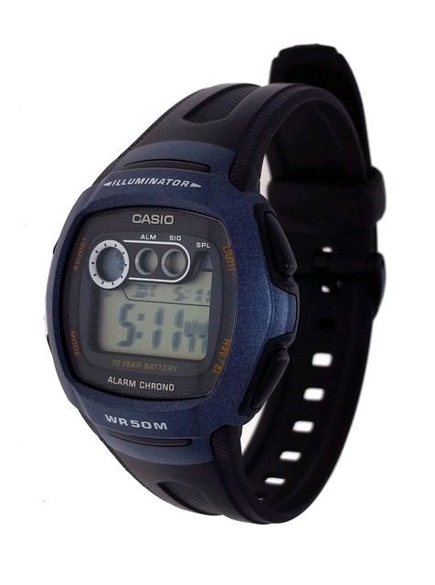 Casio Watch W210 Water Resistant Dual Time Alarm Calendar LED W ...