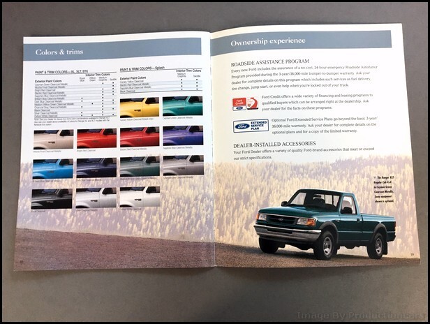 1996 Ford Ranger Truck 20-page Original Car Sales Brochure Catalog ...
