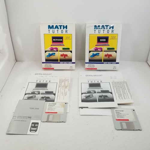 VTG Big Box PC Game Math Tutor Scholastic Multiplication & Division 3.5 ...