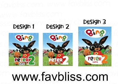 WePrint - PRINTED Bing Water Bottle Sticker PopTop Label Birthdy Party ...