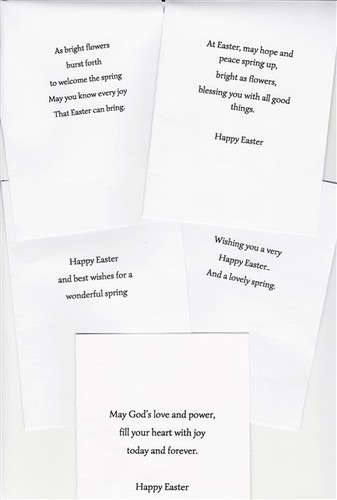 PK OF 10 EASTER CARD INSERTS, 100GSM, PRE-CUT,A5,A6,5x5,6x6,7X5, 5 ...