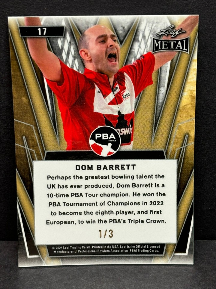 2024 Leaf GREEN Metal DOM BARRETT Bowling PBA Tour 1/3 | eBay