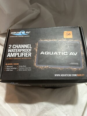 Aquatic AV AQ-AD300.2-MICRO 2-Channel Waterproof Amplifier 4 Harley ...