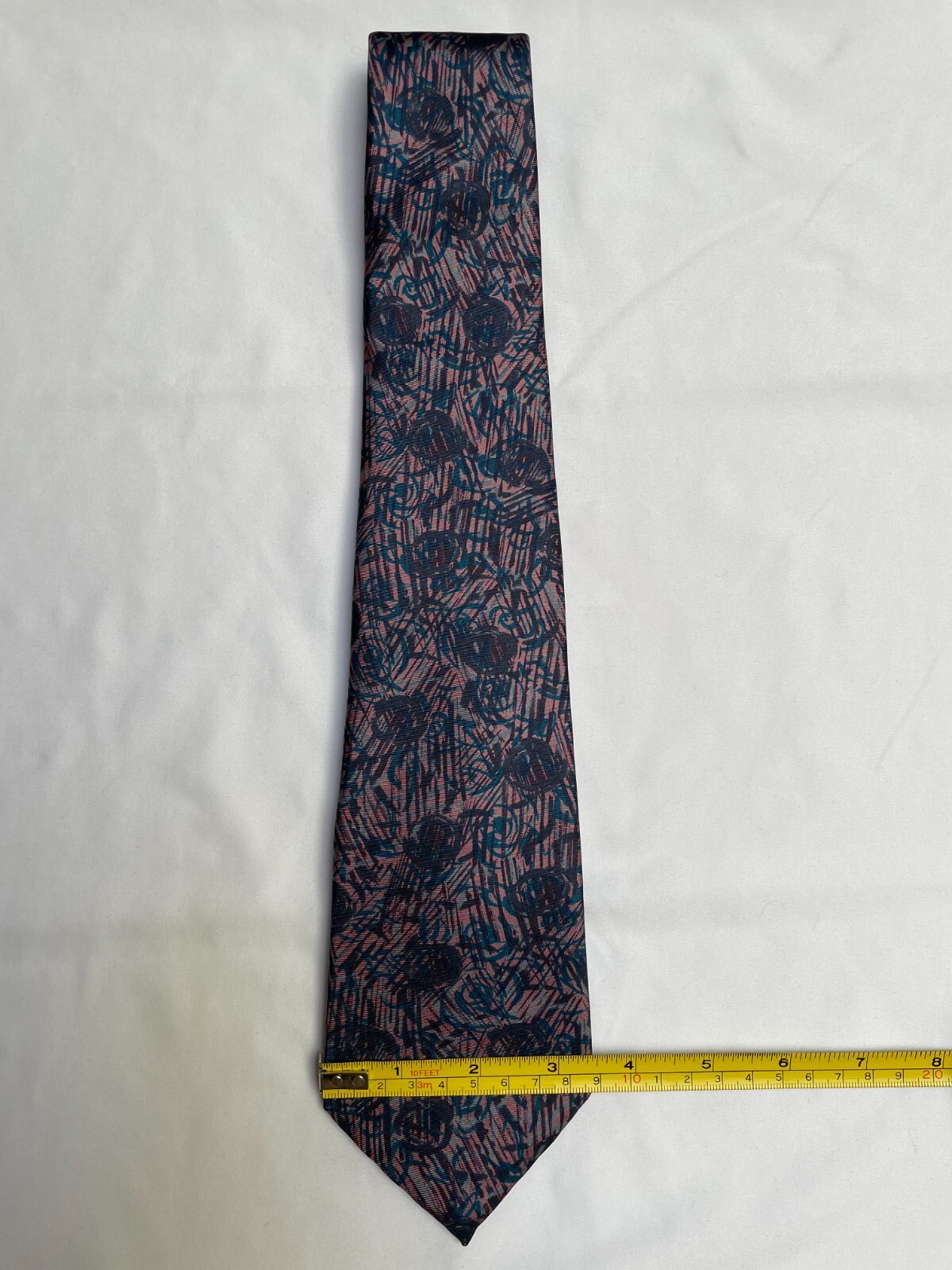 Allyn St George Tie Blue Pink Grey Multi Color Necktie NWT 100% Silk | eBay