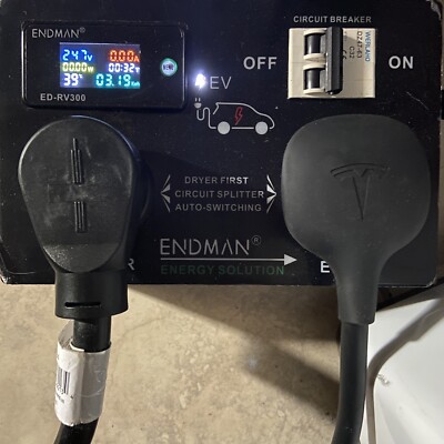 NEMA 14-30 Dryer outlet splitter for Tesla EV charger 24Amp Charging ...