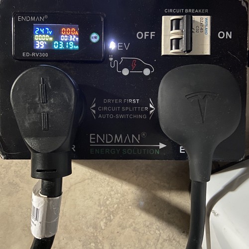 NEMA 14-30 Dryer outlet splitter for Tesla EV charger 24Amp Charging ...