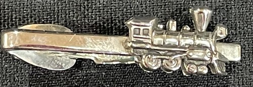 Locomotive Train-Shields-1950's-60's Men's Silver Railroad Tie Clasp ...