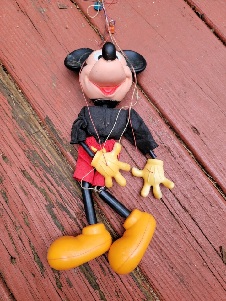 Walt Disney Mickey Mouse Marionette String Puppet-Madison, Inc.-1977 | eBay