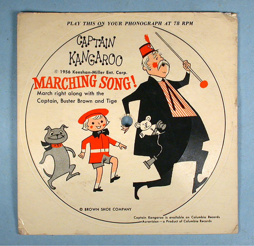 2 Captain Kangaroo Record Premiums 1956 Buster Brown & 1968 Amer ...