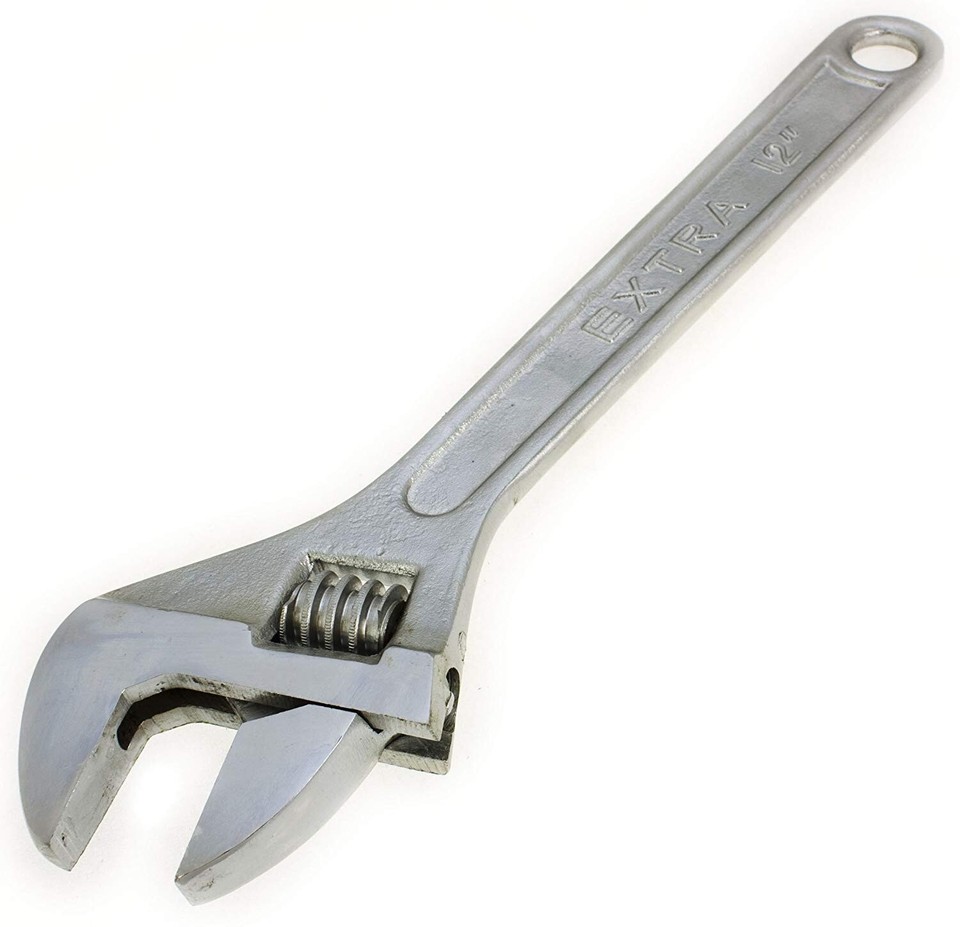 ADJUSTABLE WRENCH SPANNER 12" HEAVY DUTY WRENCHES TOOL 0-24MM TIGHT ...