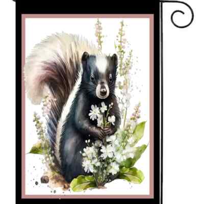 Flags Galore Skunk in Flowers Garden Flag w | eBay