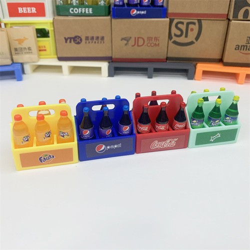 7x Dolls House 1:6TH Scale Miniature Cola a dozen Soda Drinks Kitchen ...