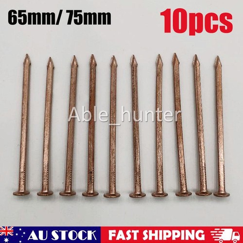 10 pieces Copper Square Shaft Nails Timber Boats/Tree Stump Killer 65mm ...