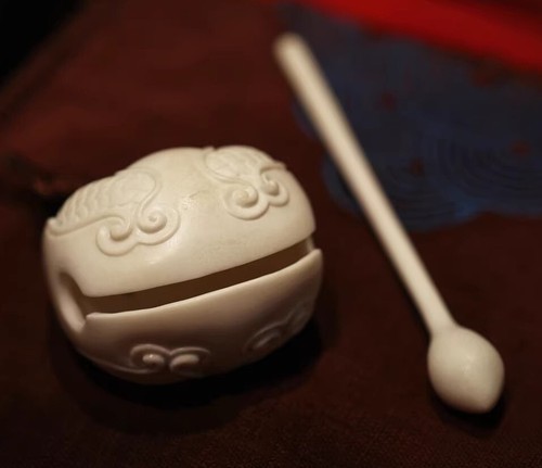 Portable Deer Antler Carved Mokugyo Buddhist Muyu Temple Block Drum ...