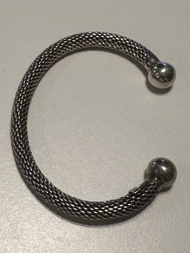 925 sterling silver Cable Cuff bracelet Ball Bead End | eBay