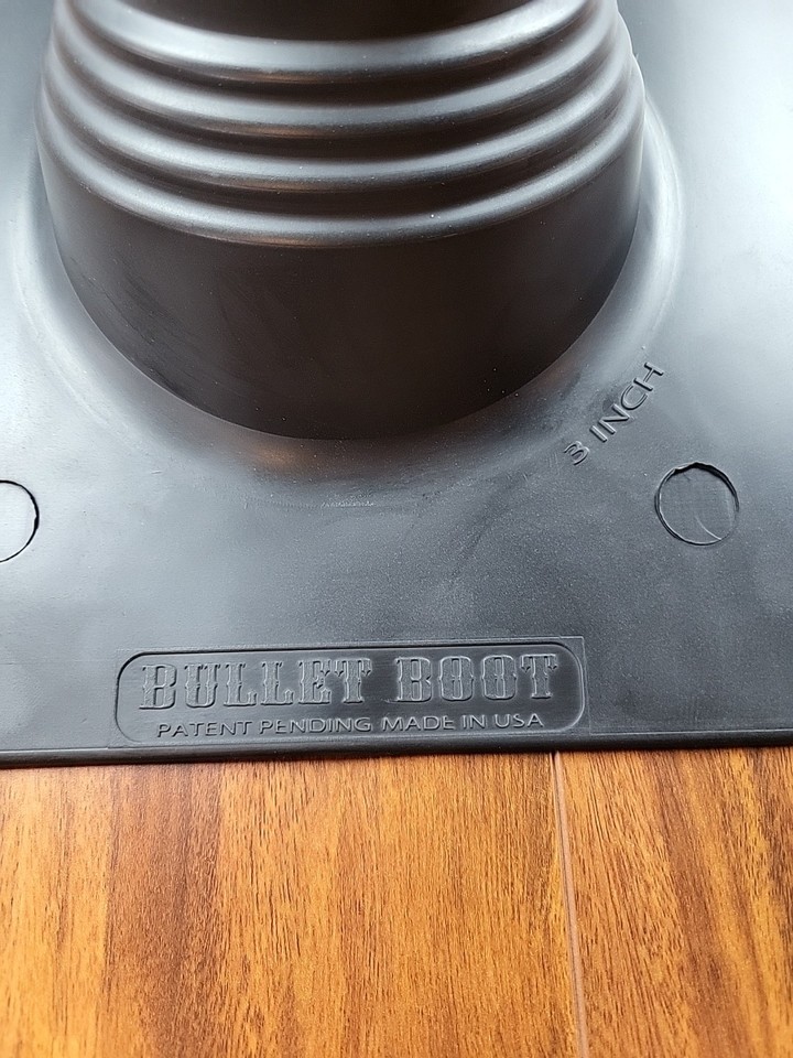 Bullet Boot Pipe Flashing Boot Black 3” Rubber | eBay