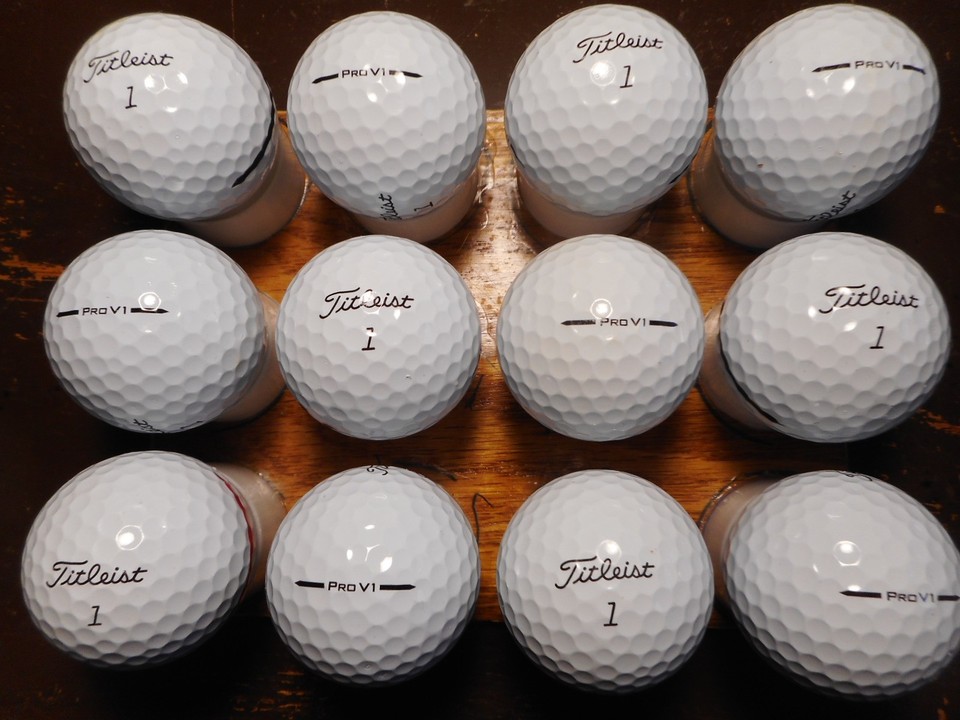 12 Titleist 2025 ProV1 Performance Alignment 5A No Logo/MrksMint Used ...