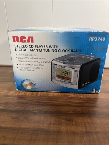 RCA Stereo CD Player Digital AM/FM Tuning Clock Radio (RP3740) | eBay