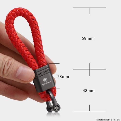 Car Key Chain Keyring for Alfa Romeo Giulietta Giulia Leather Braided ...