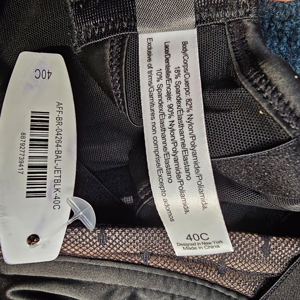 Adore Me Bra 40C Lace Sheer Underwire Valentines Day Romance Black ...