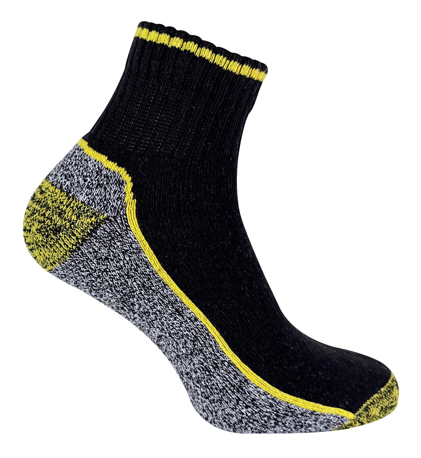 Mens Bamboo Work Socks Reinforced Toe, Breathable Cotton Ankle Socks ...