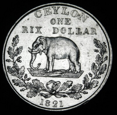 1821 British Ceylon One Rix Dollar (Currently Sri Lanka) A40-361 | eBay