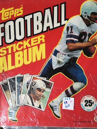 Rare 1981 NFL 1st Topps Football Vintage Sticker Album Book /mint | eBay