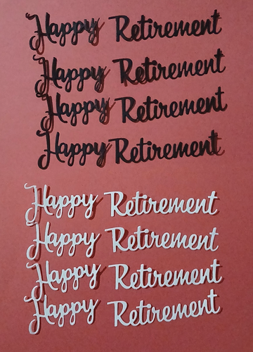 "Happy Retirement" Paper Die Cuts For Cardmaking ~ 8 Sets | eBay