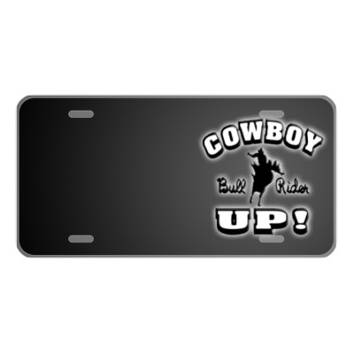 Custom Personalized License Plate Auto Car Tag Design With Cowboy Bull ...