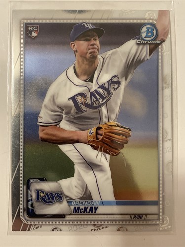 2020 Bowman Chrome Brendan McKay Rookie #80 Tampa Bay Rays Baseball ...