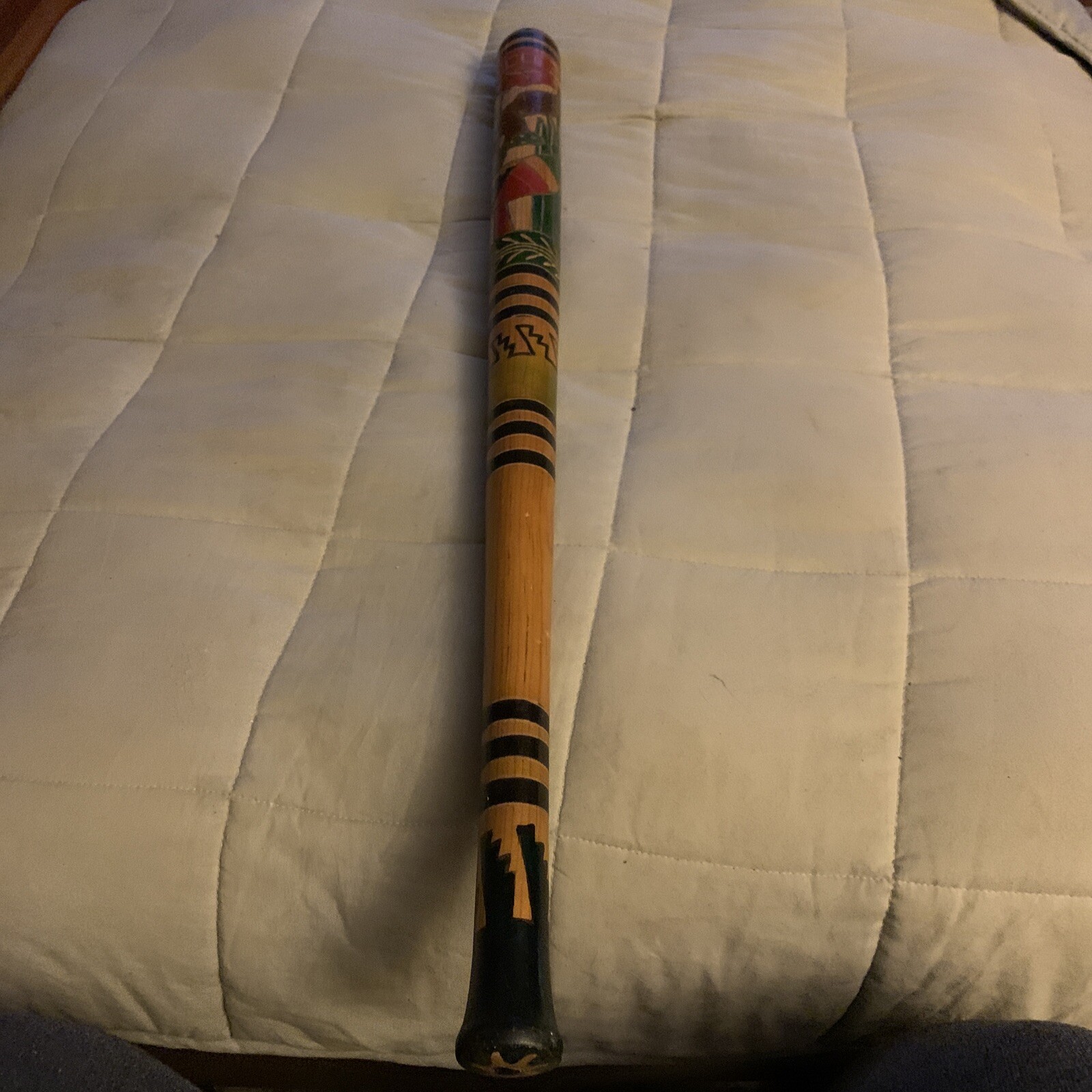 Fantastic Vintage Mexican Wood Pinata Bat, Hand Carved & Colored Folk ...