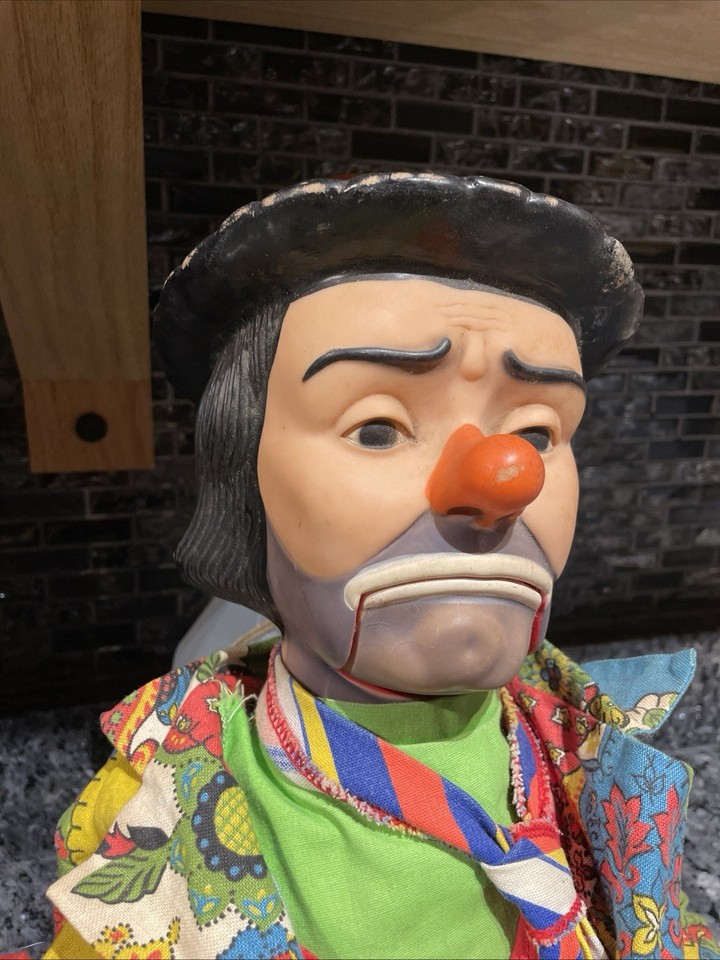Emmett Kelly Jr. Dummy VENTRILOQUIST TALKING CLOWN HOBO Juro Novelty Co. Vintage | eBay